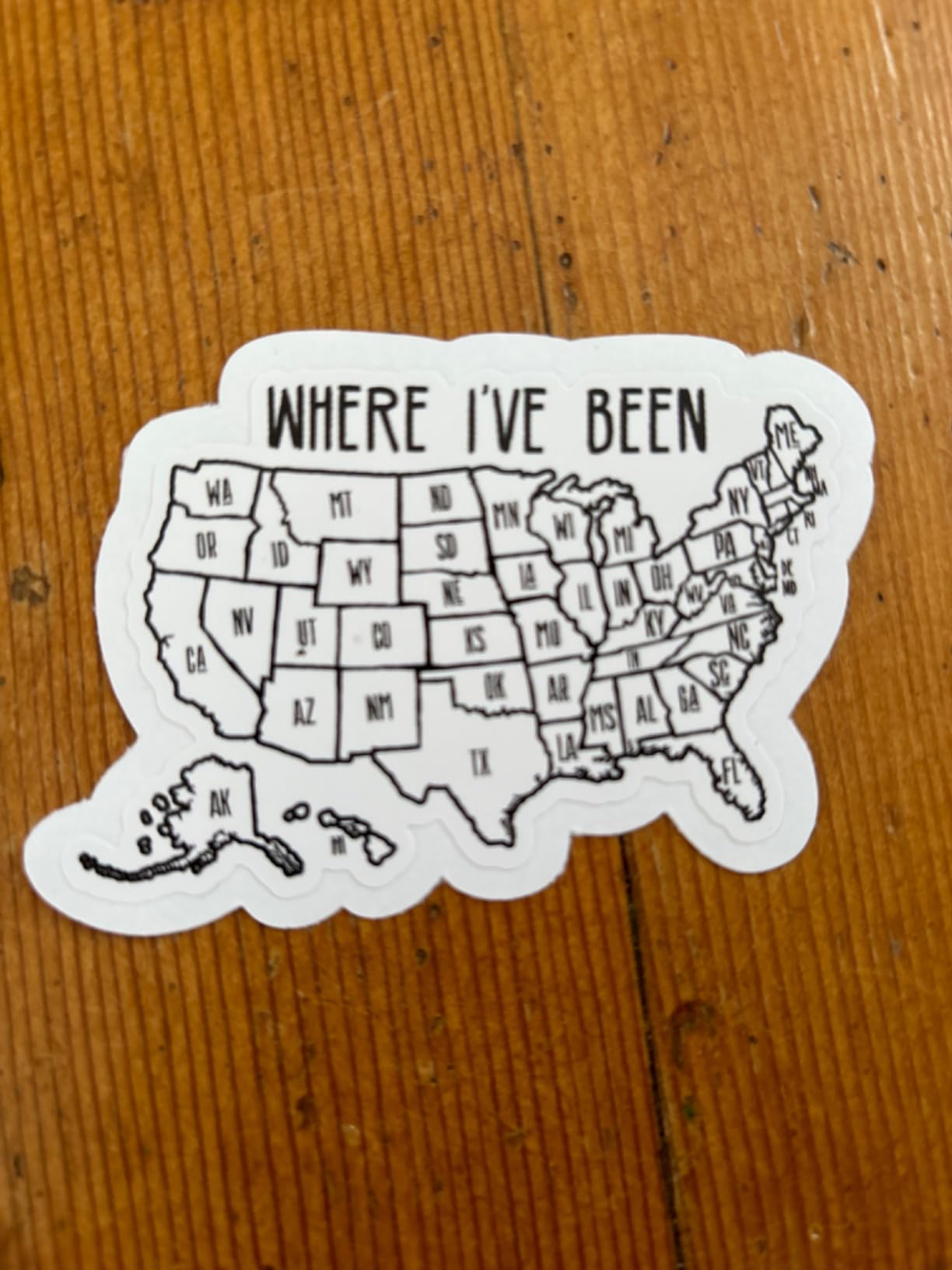 Amazon.com: (3Pcs) Where I've been Map Sticker Coloring United States ...