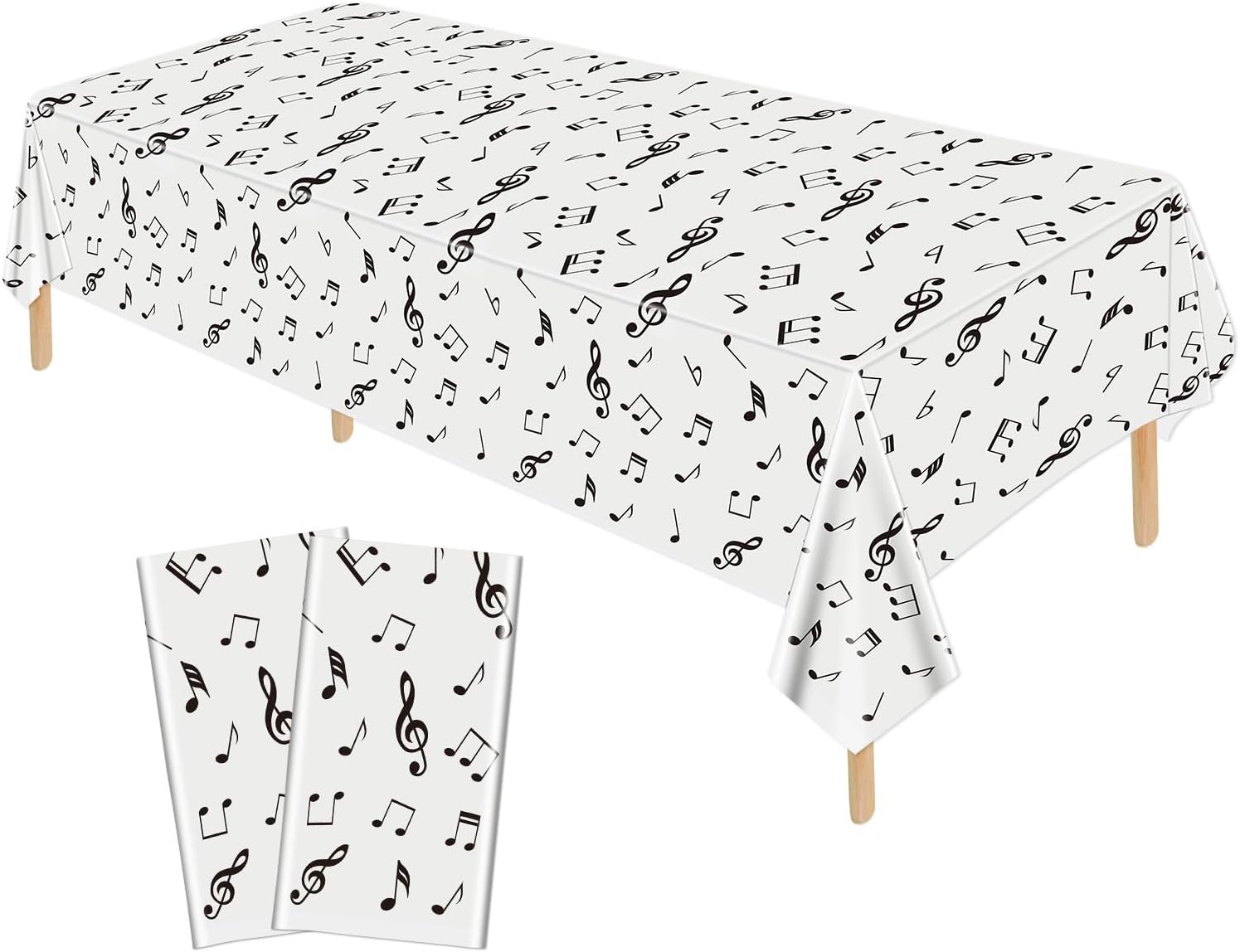 Amazon.com: Hegbolke 4 Pack Musical Notes Tablecloths 51 x 86 Inch ...