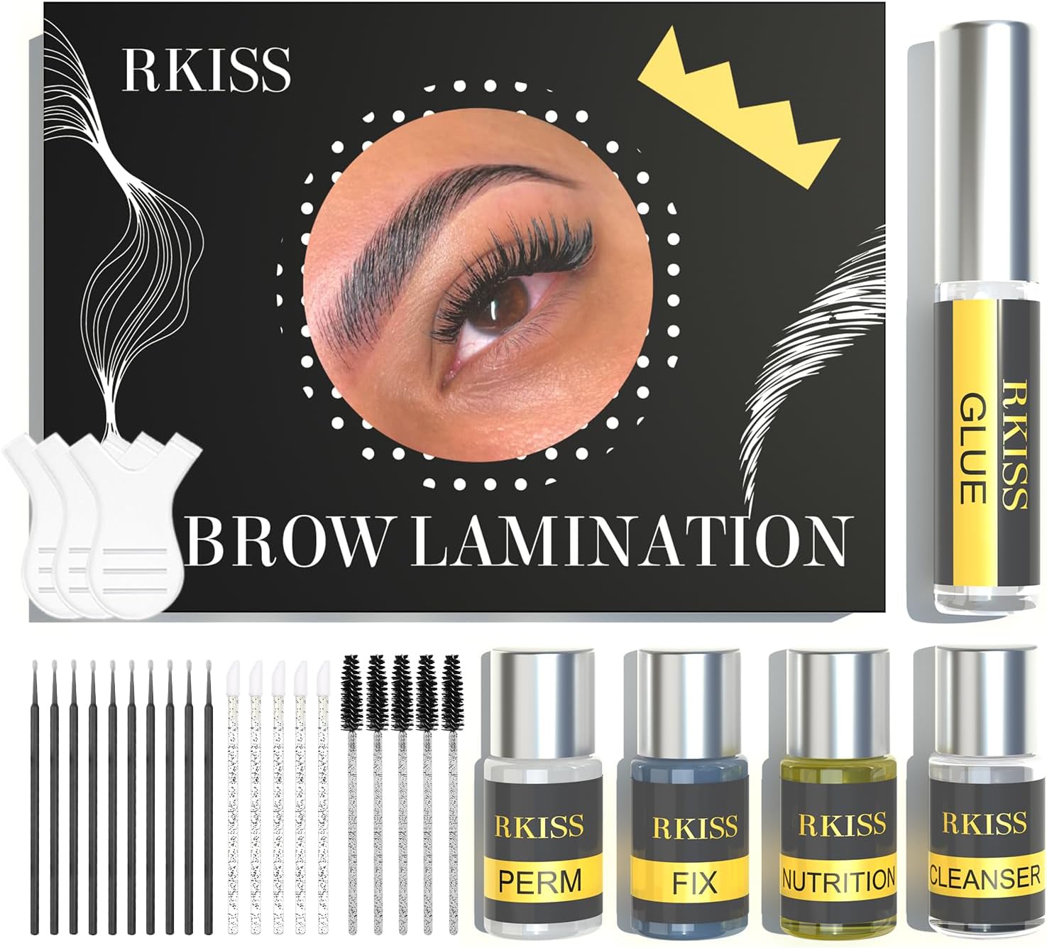 Amazon.com : RKISSBEAUTY Brow Lamination Kit | DIY At Home Eyebrow ...