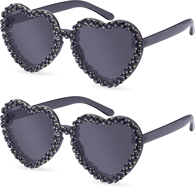 Amazon.com: TOODOO 2 Pairs Valentine's Day Heart Shaped Rimless ...