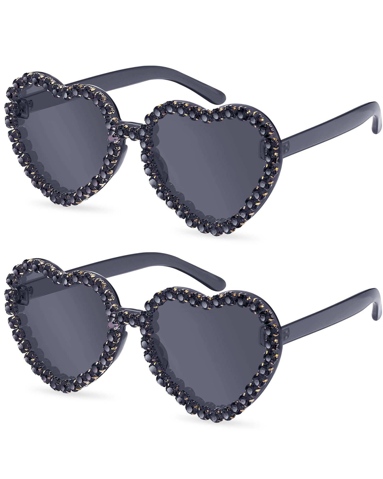 Amazon.com: TOODOO 2 Pairs Valentine's Day Heart Shaped Rimless ...