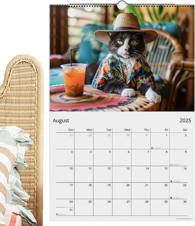 Cat Calendar 2025, Cats Doing Things 2025 Calendar, Funny Monthly ...