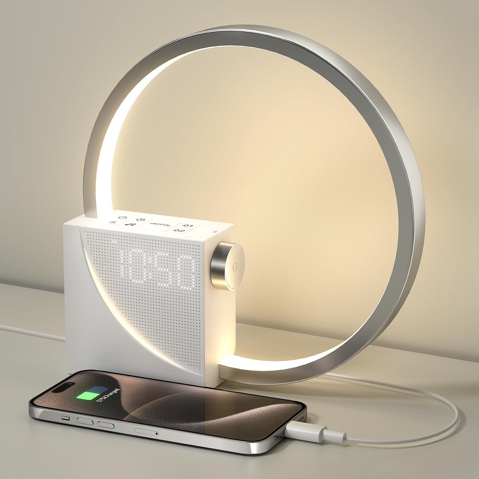 Vivilumens Sunrise Digital Alarm Clock, White Noise Sound Machine ...