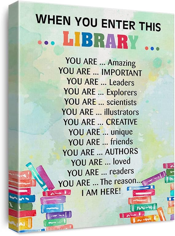 Amazon.com: Inspirational Watercolor Canvas Wall Art When You Enter ...