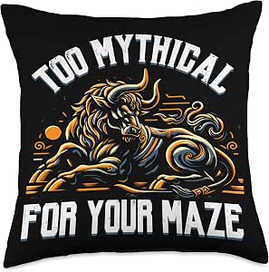 Amazon.com: Minotaur Mythical Creature Greek Mythology Throw Pillow ...