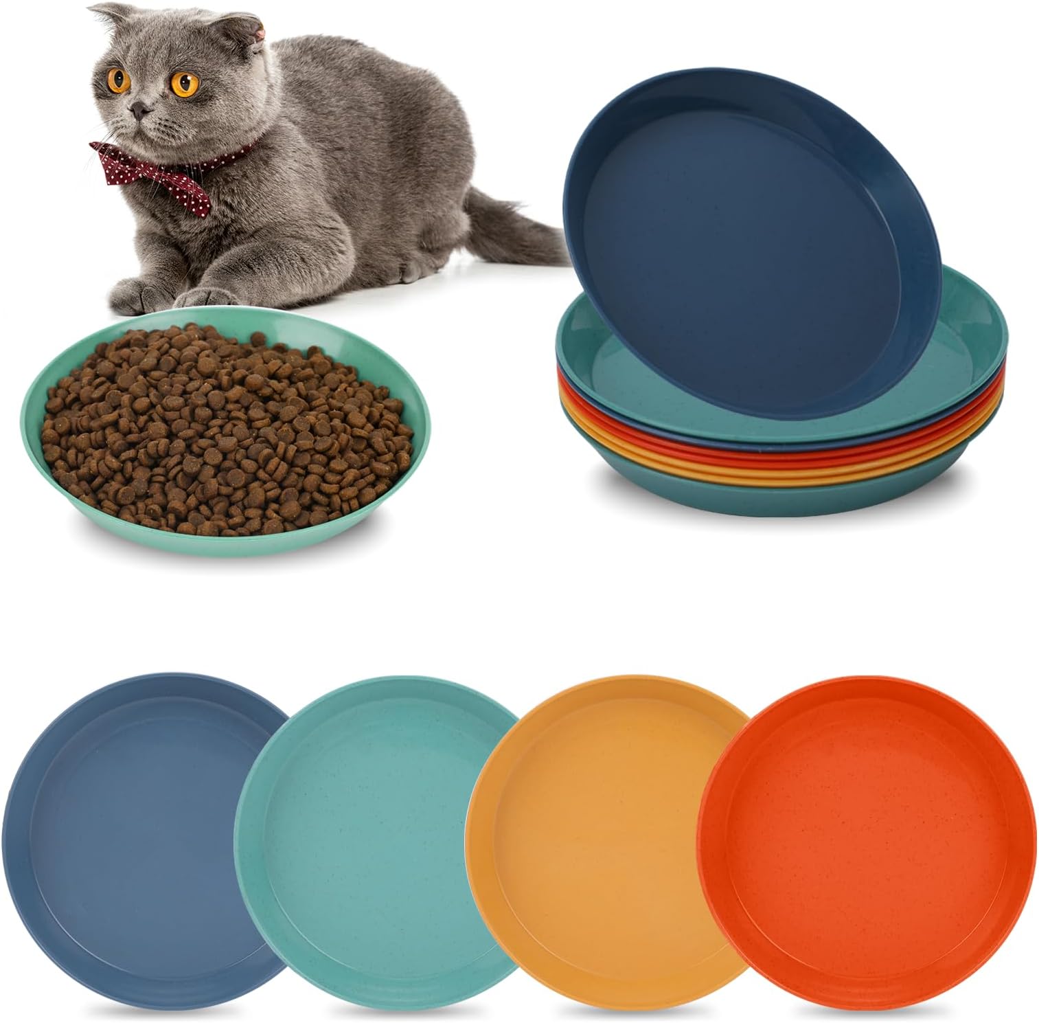 Katzennapf Flach 8 Stück Futternapf Katzenfutter, Napf Fressnapf, Katze ...