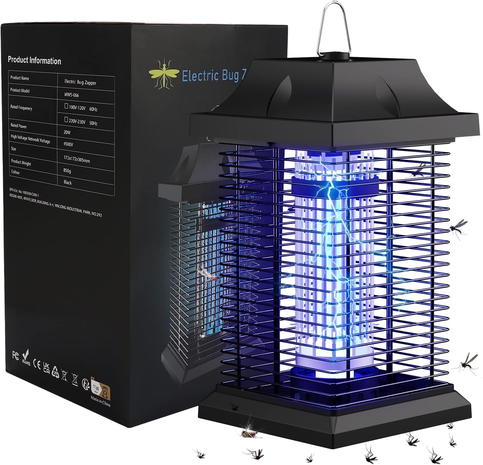 Dreamhigh® Lampe Anti Moustique 4500V, 20W Intérieur et Extérieur Tueur ...