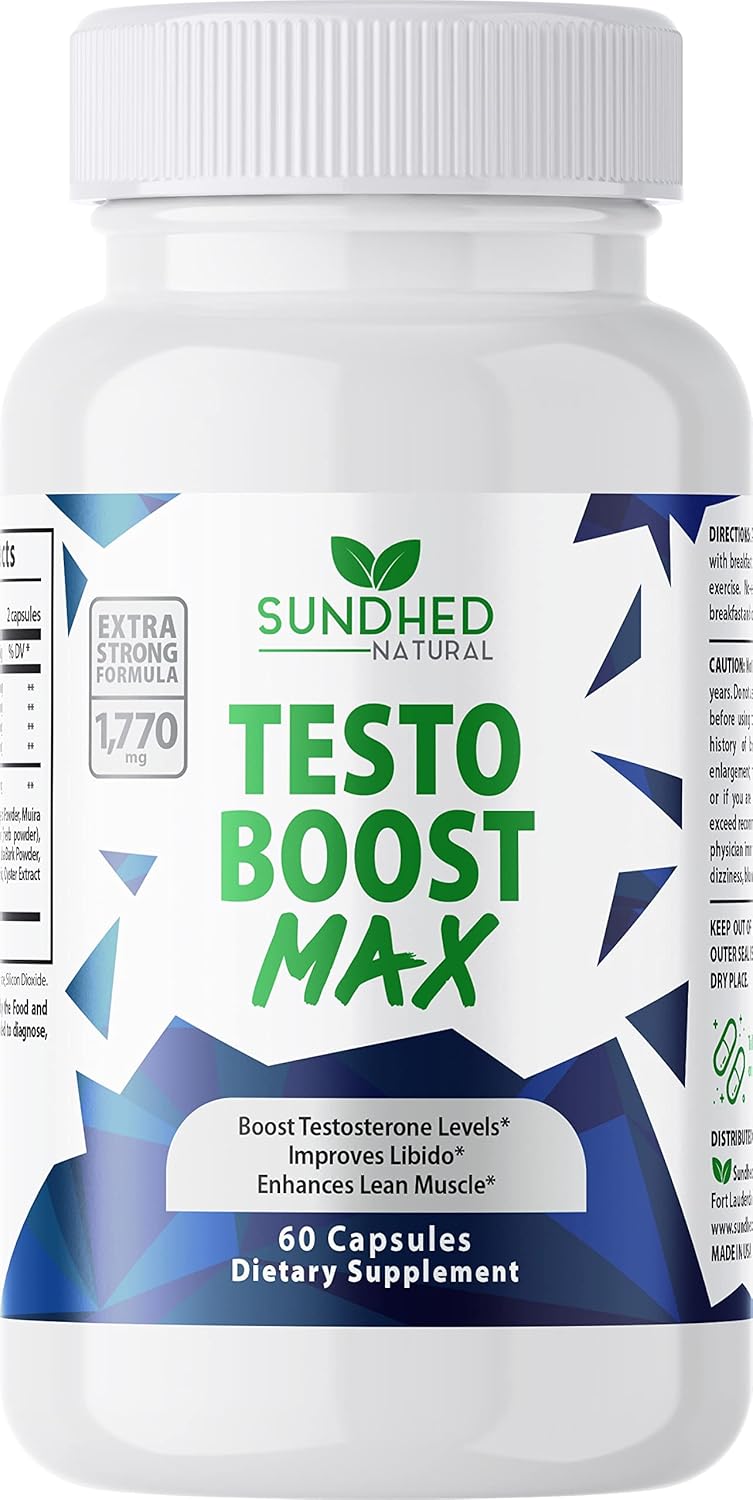 Amazon.com: Sundhed Natural Testo Boost Max (60 Caps) - Natural ...