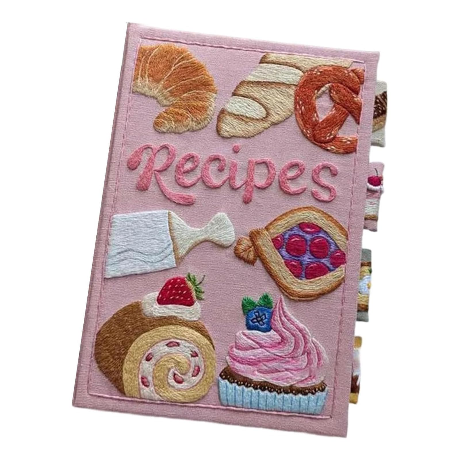 Amazon.com: Handmade Recipe Journal, Hand-embroidered Baking Recipe ...