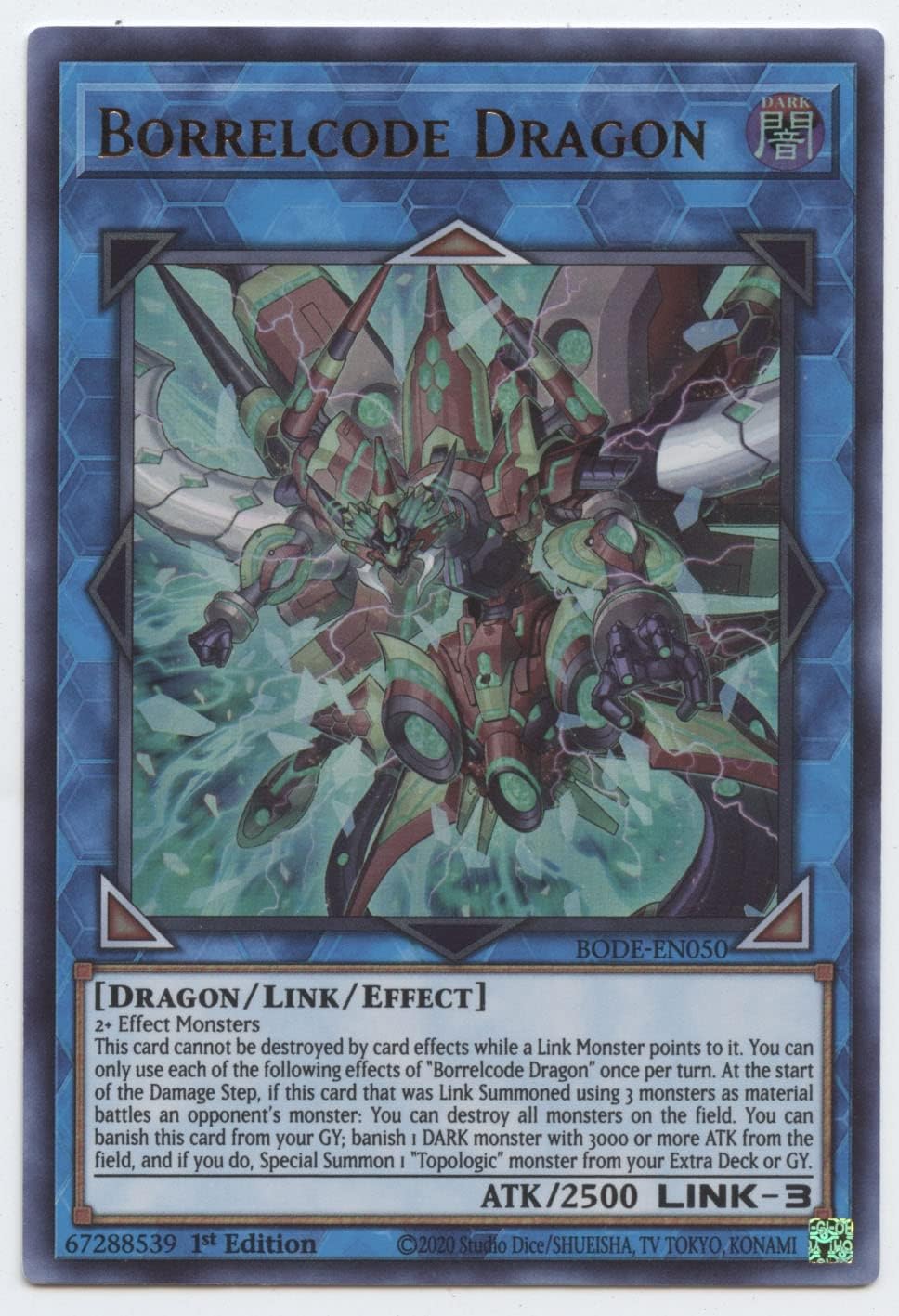 Amazon.com: Borrelcode Dragon - BODE-EN050 - Ultra Rare - 1st Edition ...