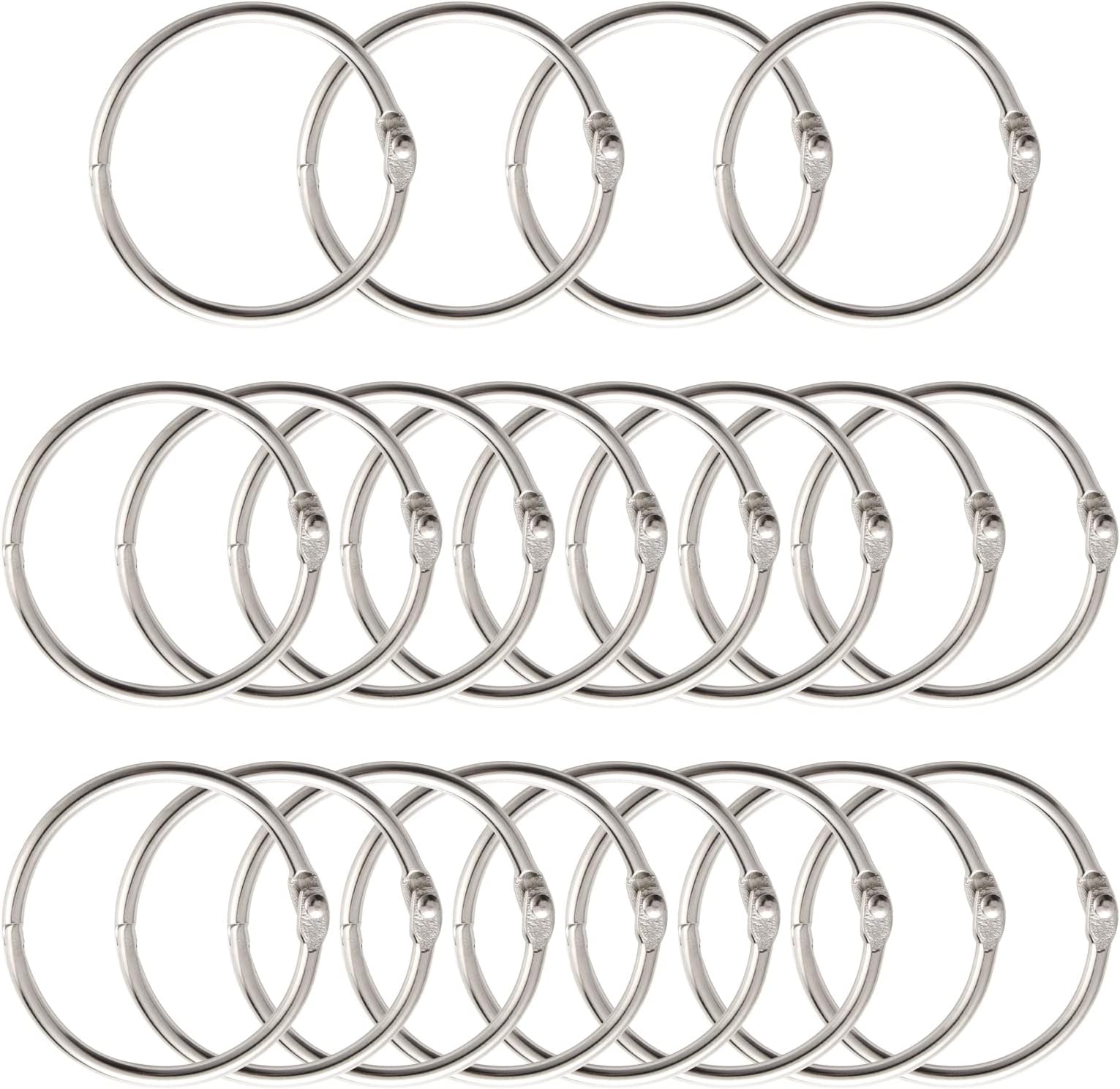 CHRORINE 20 Pack Loose Leaf Binder Ring 1.4 Inch Binder Rings Home ...