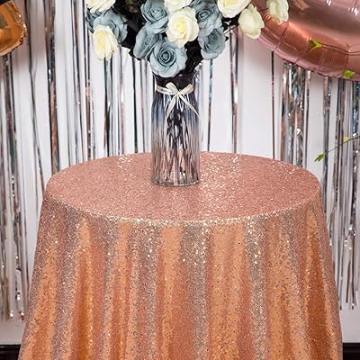 Amazon.com: Moukeren 6 Pcs Round Sequin Tablecloth Glitter Round ...