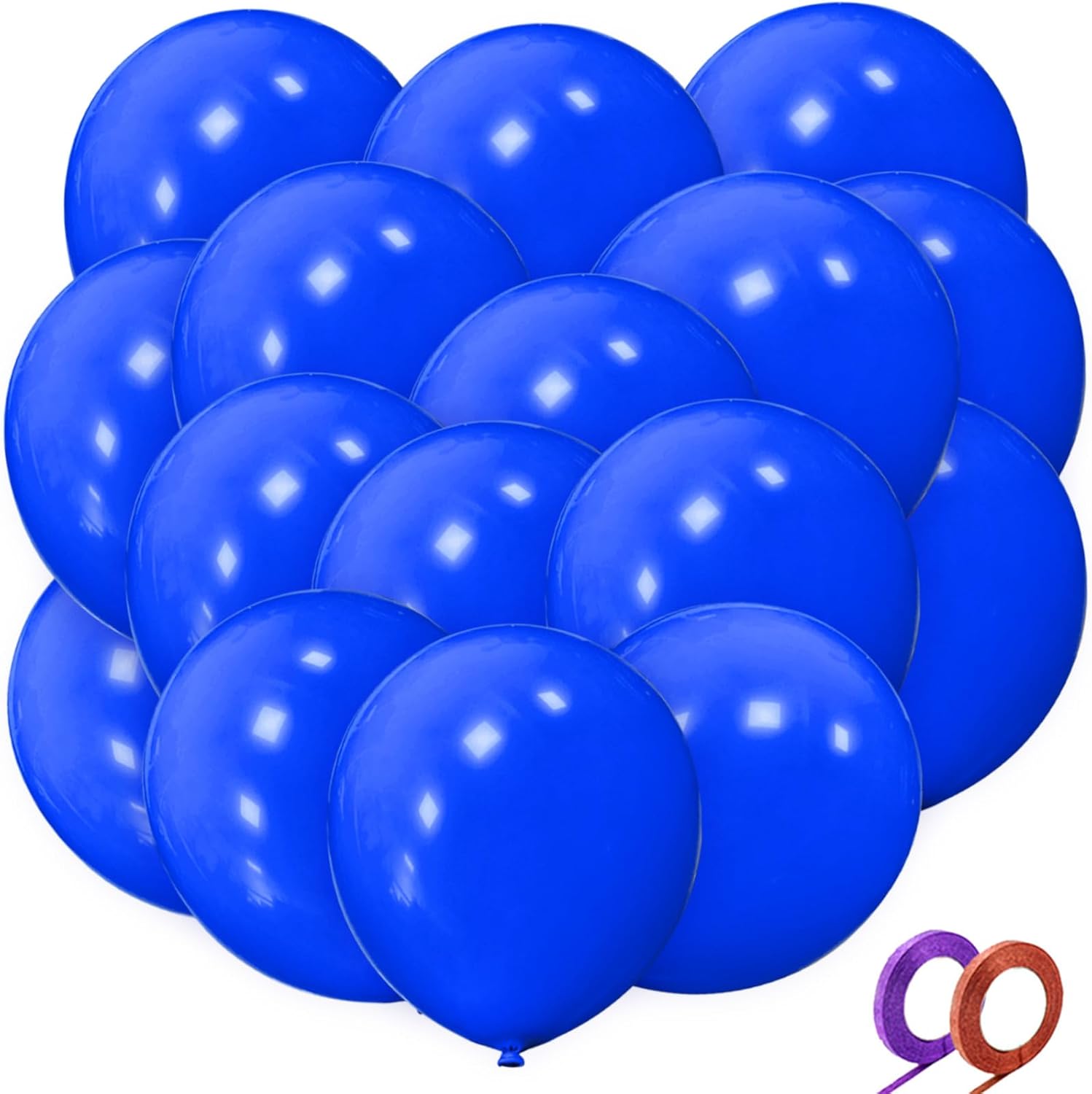 Amazon.com: 32Pcs Dark Blue Big Balloons 18 Inch, Round Large Latex ...