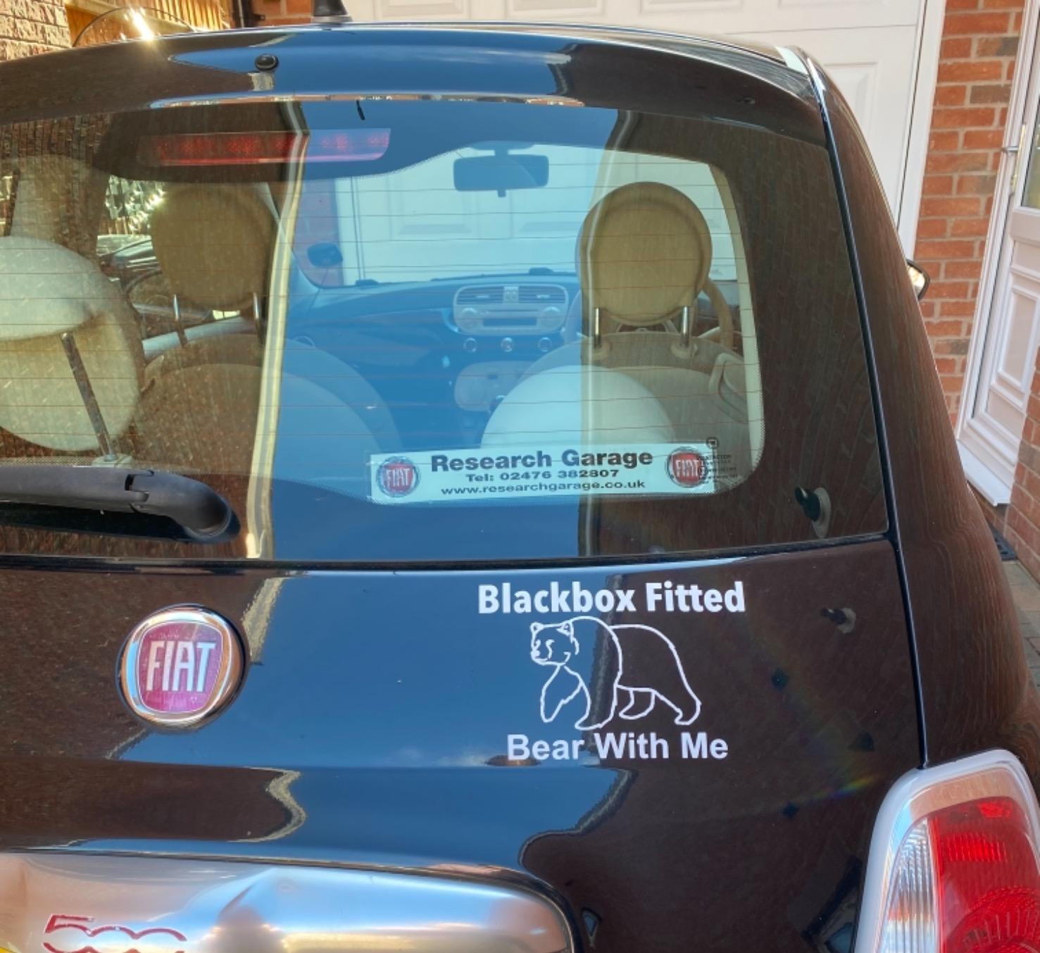 Blackbox Fitted Sticker Bear With Me Funny Car Decal Insurance Black ...