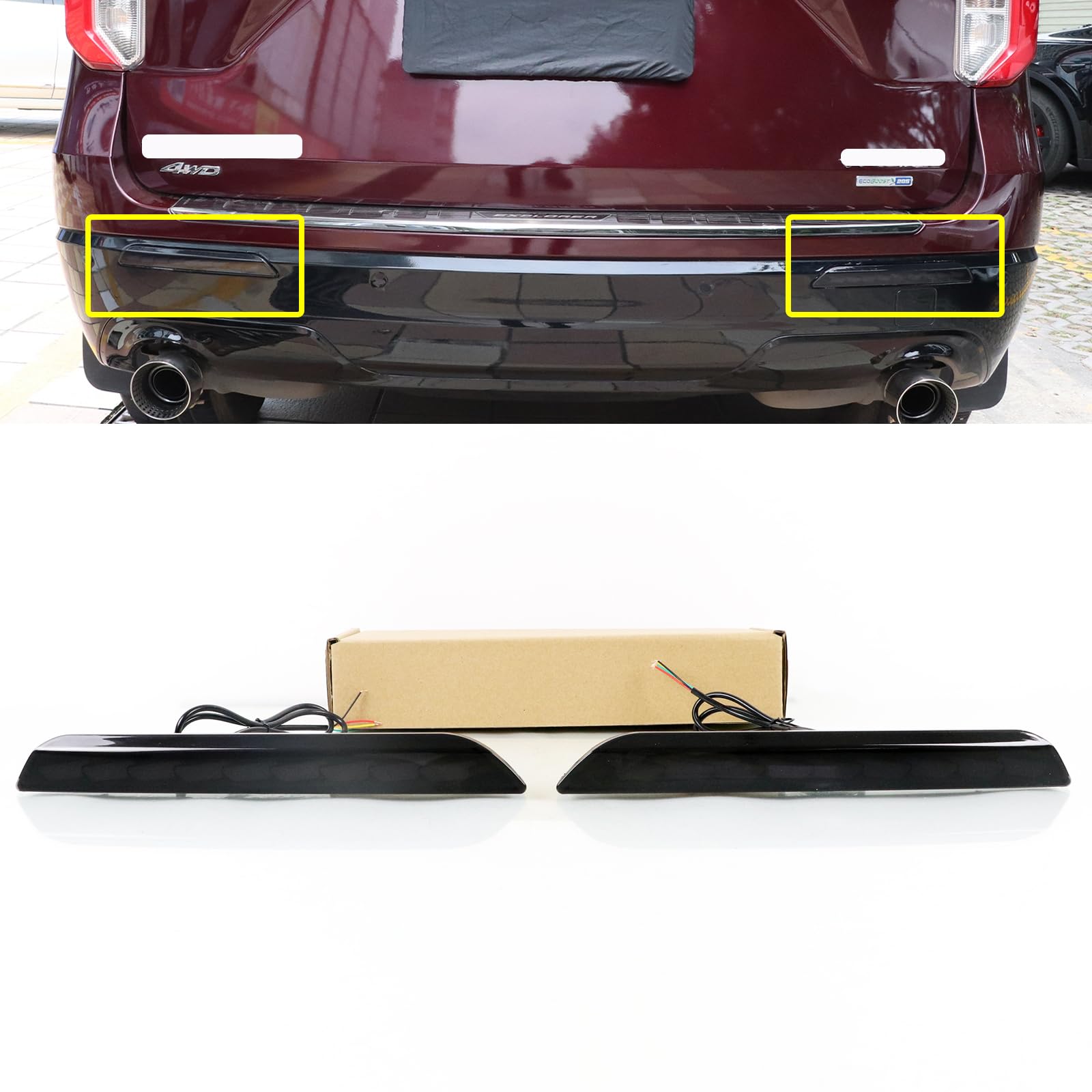 Amazon.com: KITOCARTOP LED Tail Rear Bumper Reflectors Lights Fit for ...