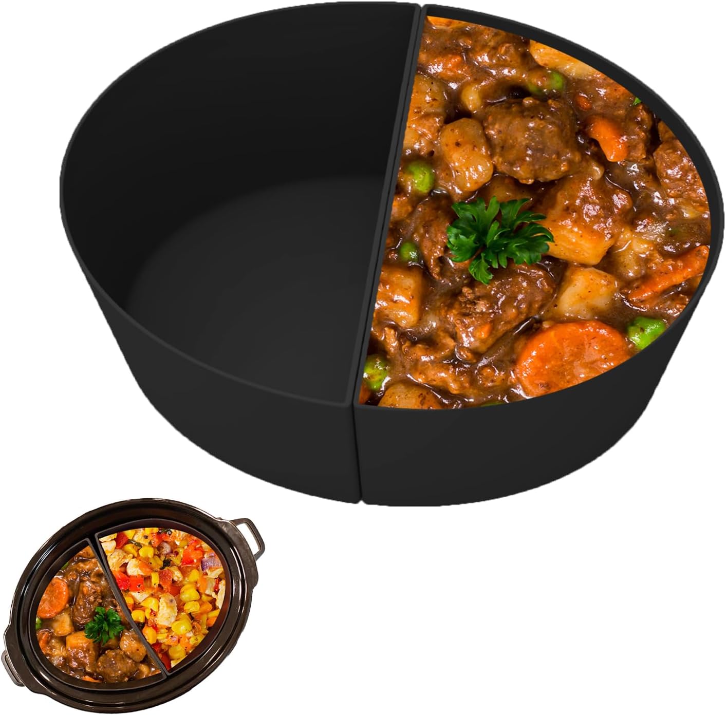 Amazon.com: Silicone Slow Cooker Dividers Liner for Crock-Pot 6QT Slow ...