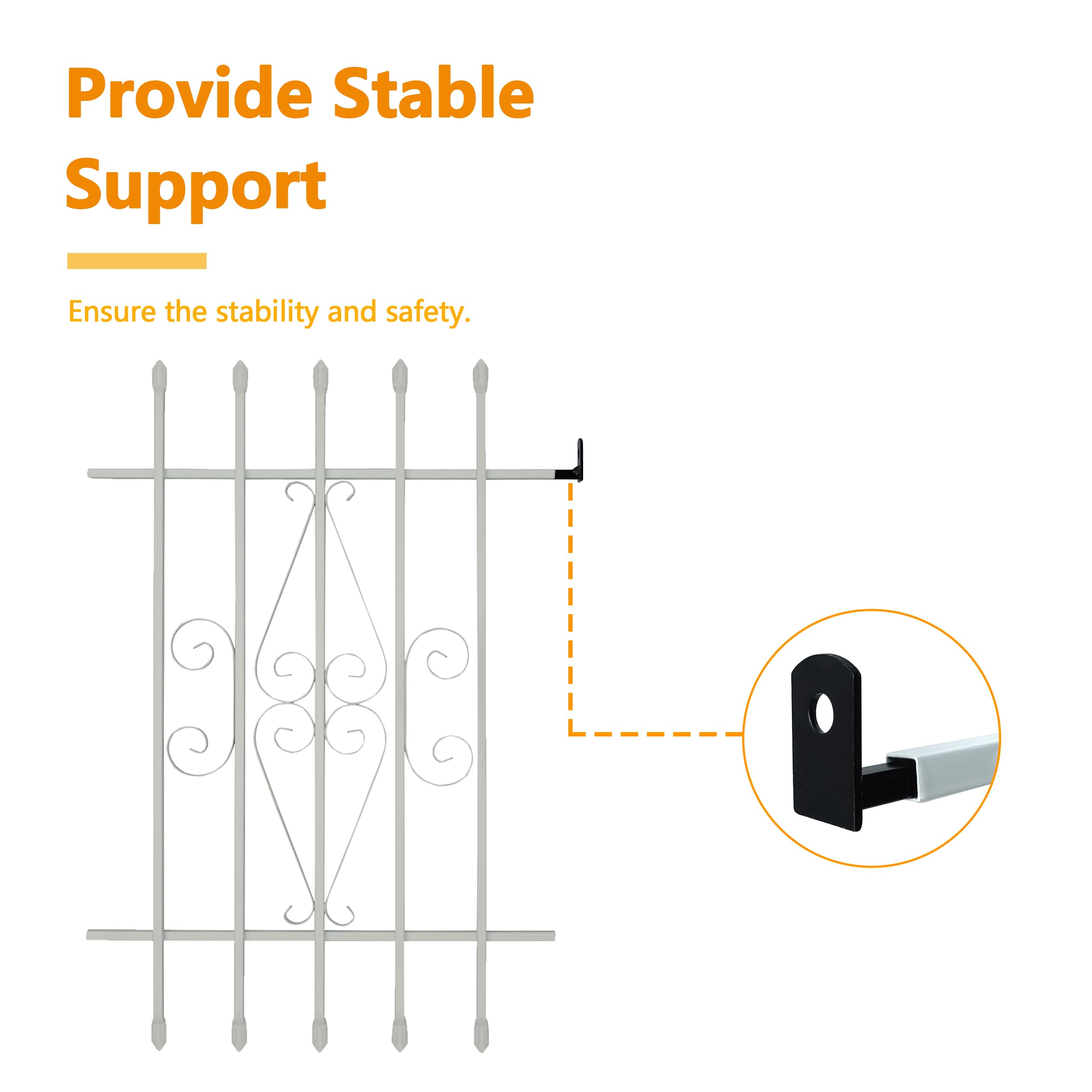 Metal Window Security Mounting Brackets Gibraltar Heavy Duty Window