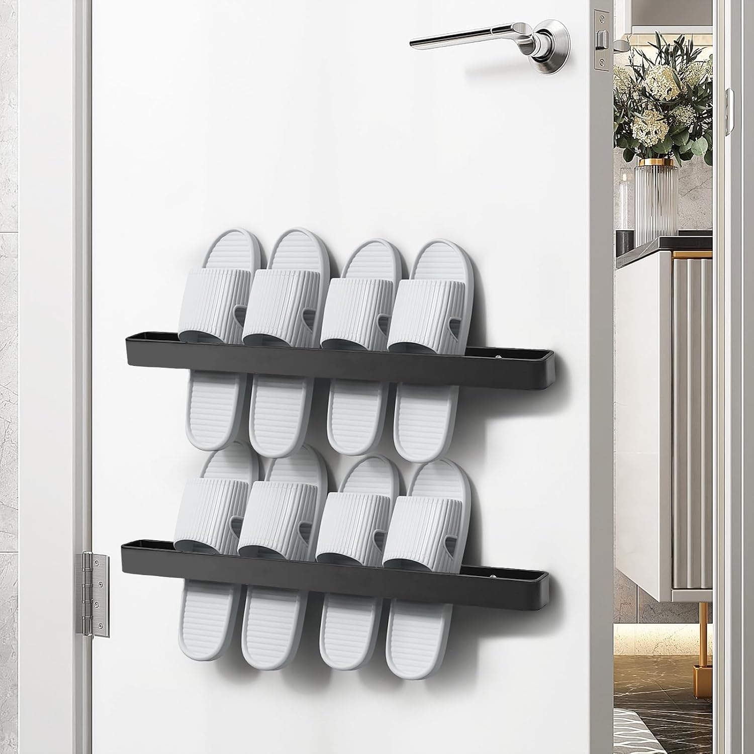 Amazon.com: UJLWY Shoes Slipper Holder Storage Organizer, Hanging Shoe ...