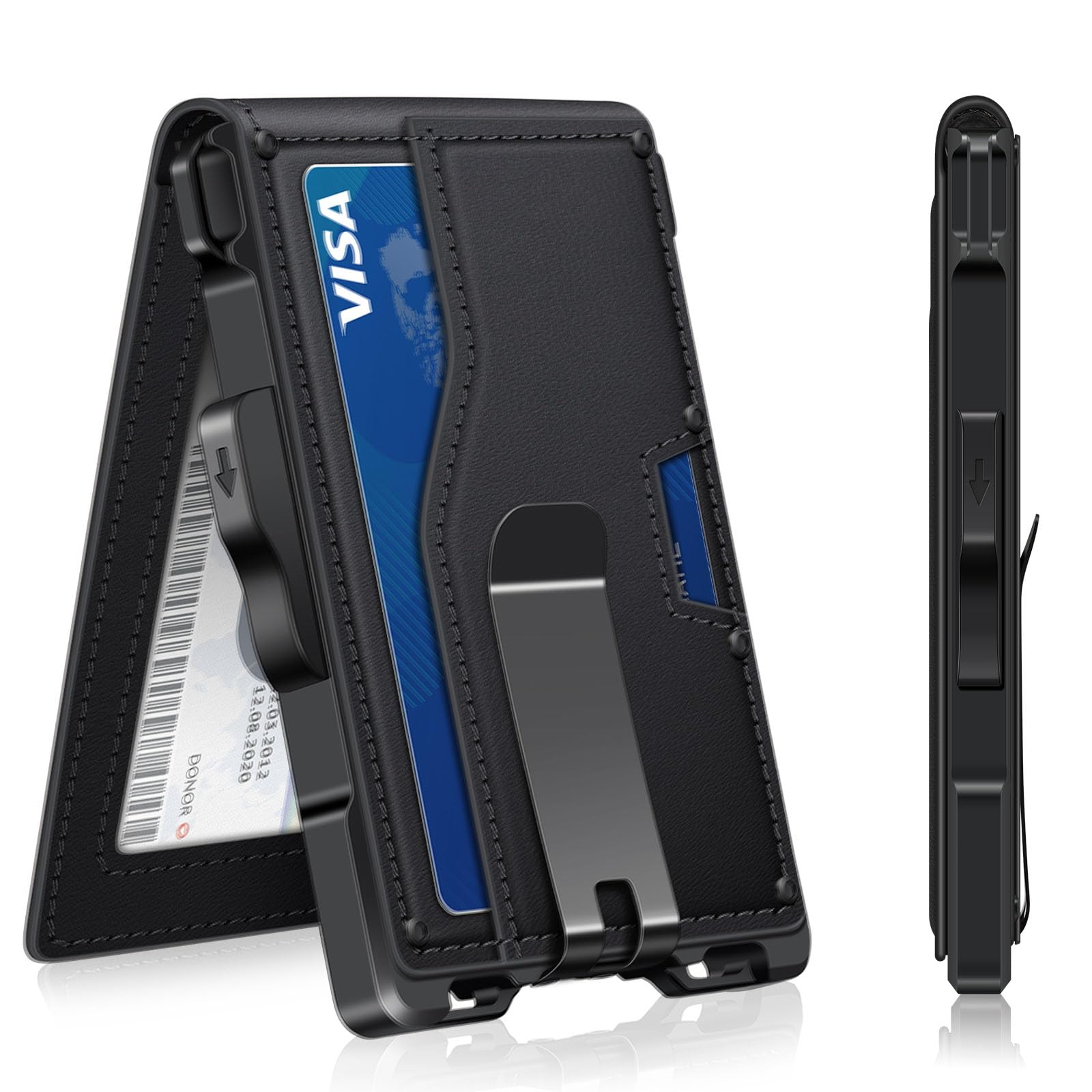 Amazon.com: GHUKY Wallet for Men, RFID Blocking Smart Card Wallet ...