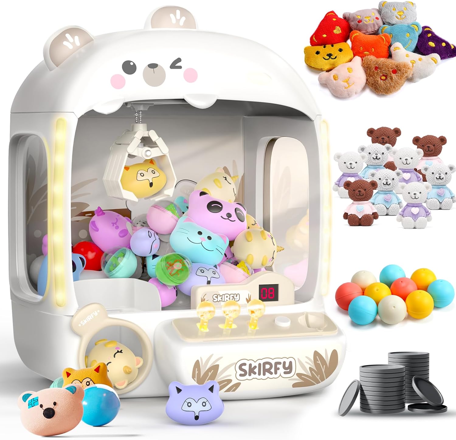 Skirfy Claws Machines for Kids Bear,Vending Machines Toys with Sound ...