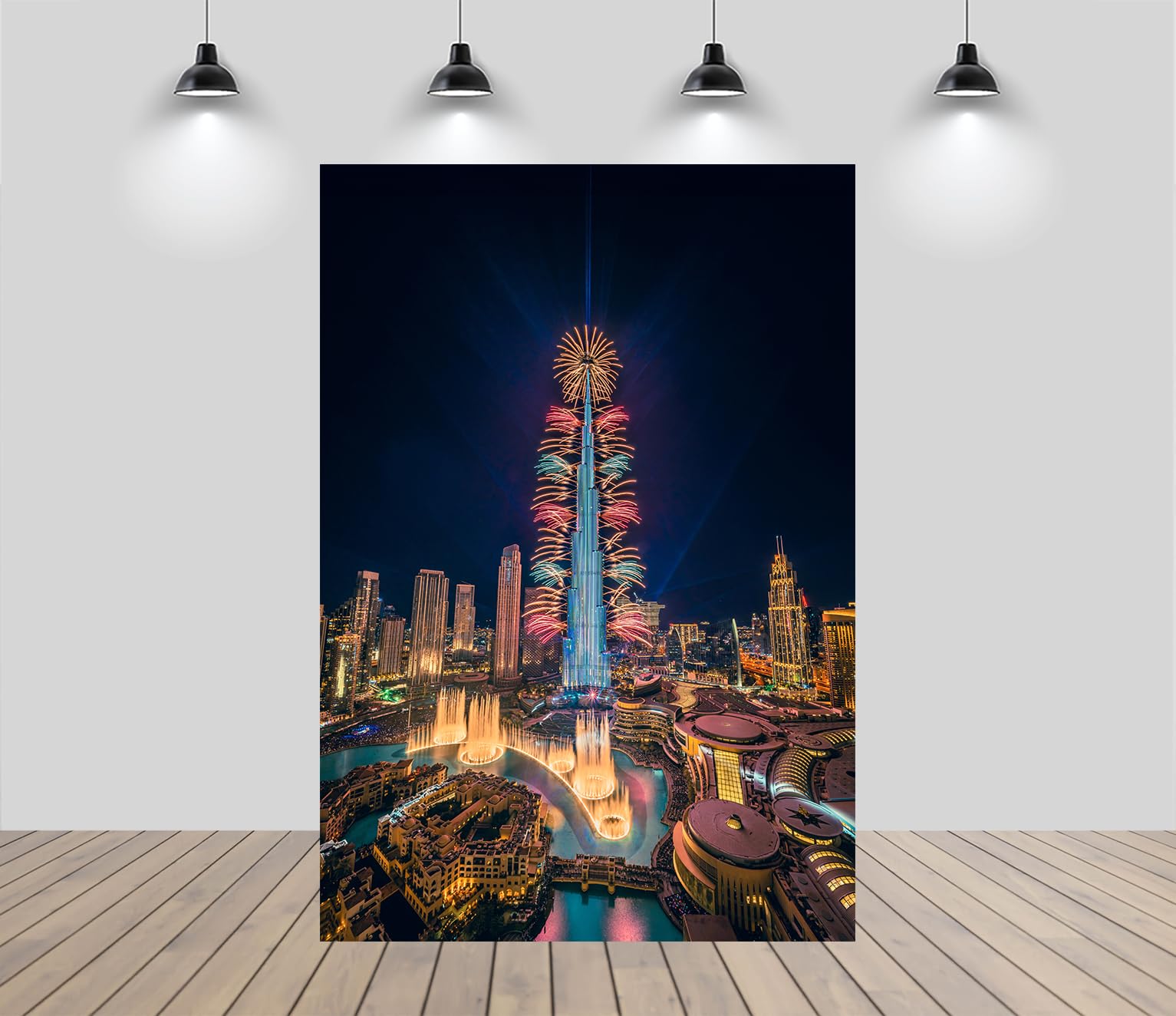 Amazon.com : CHNYWORK 5x7ft Dubai City Backdrop Skyscrapers City ...