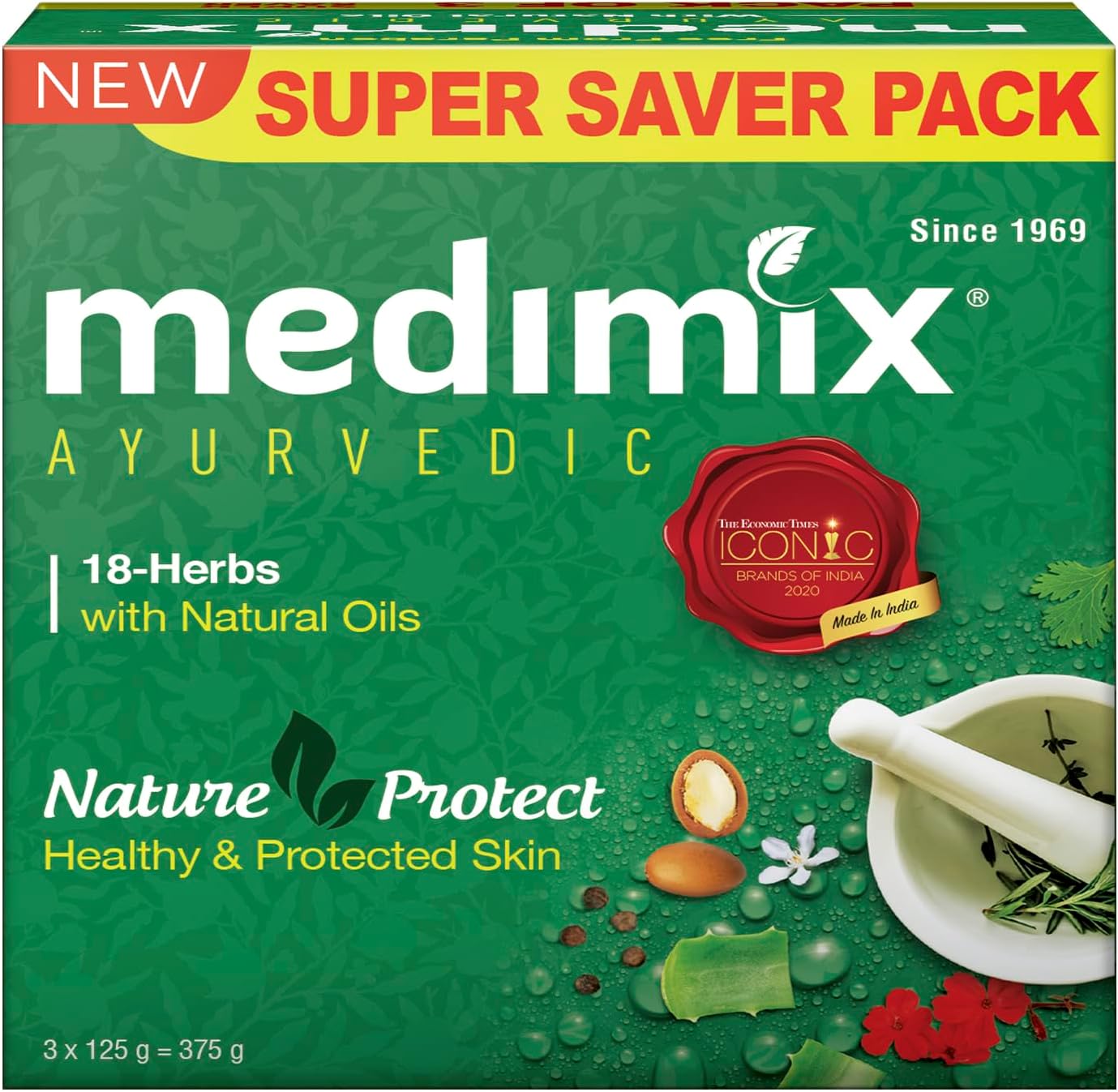 Medimix Ayurvedic Classic 18 Herbs Soap, 3x125g : Amazon.ca: Beauty ...