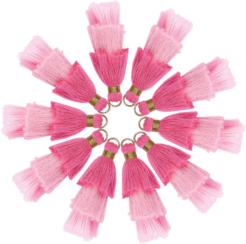Amazon.com: Dingion Tiny Tri Layered Keychain Tassels Mini Tassel for ...