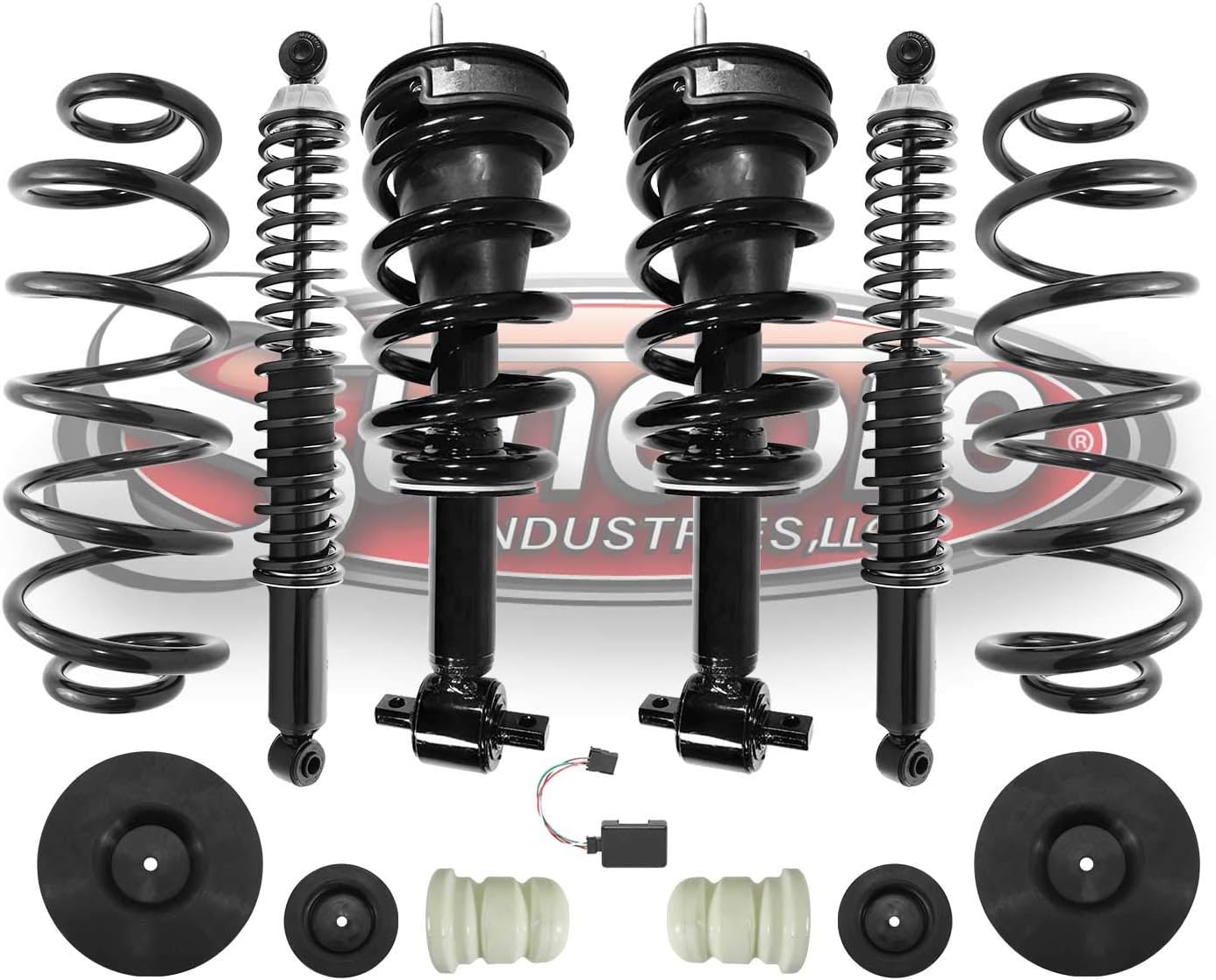Amazon.com: Air Ride Suspension to Front Complete Struts & Rear Shocks ...