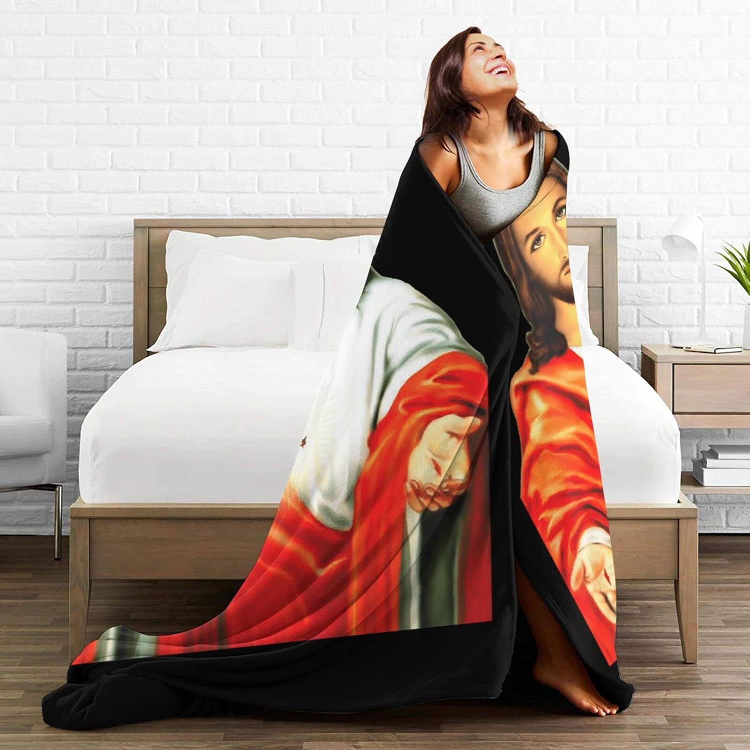 Manta de franela ultrasuave del Sagrado Corazón de Jesús para ...
