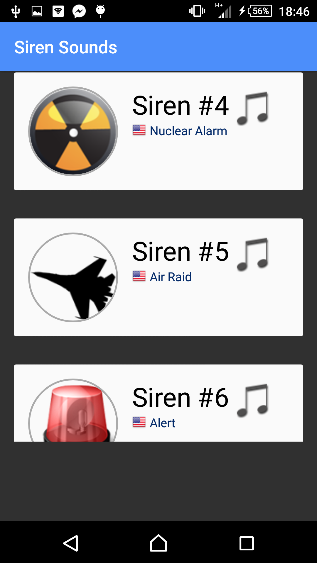 Aplicación Siren Sounds Effect en Amazon Appstore