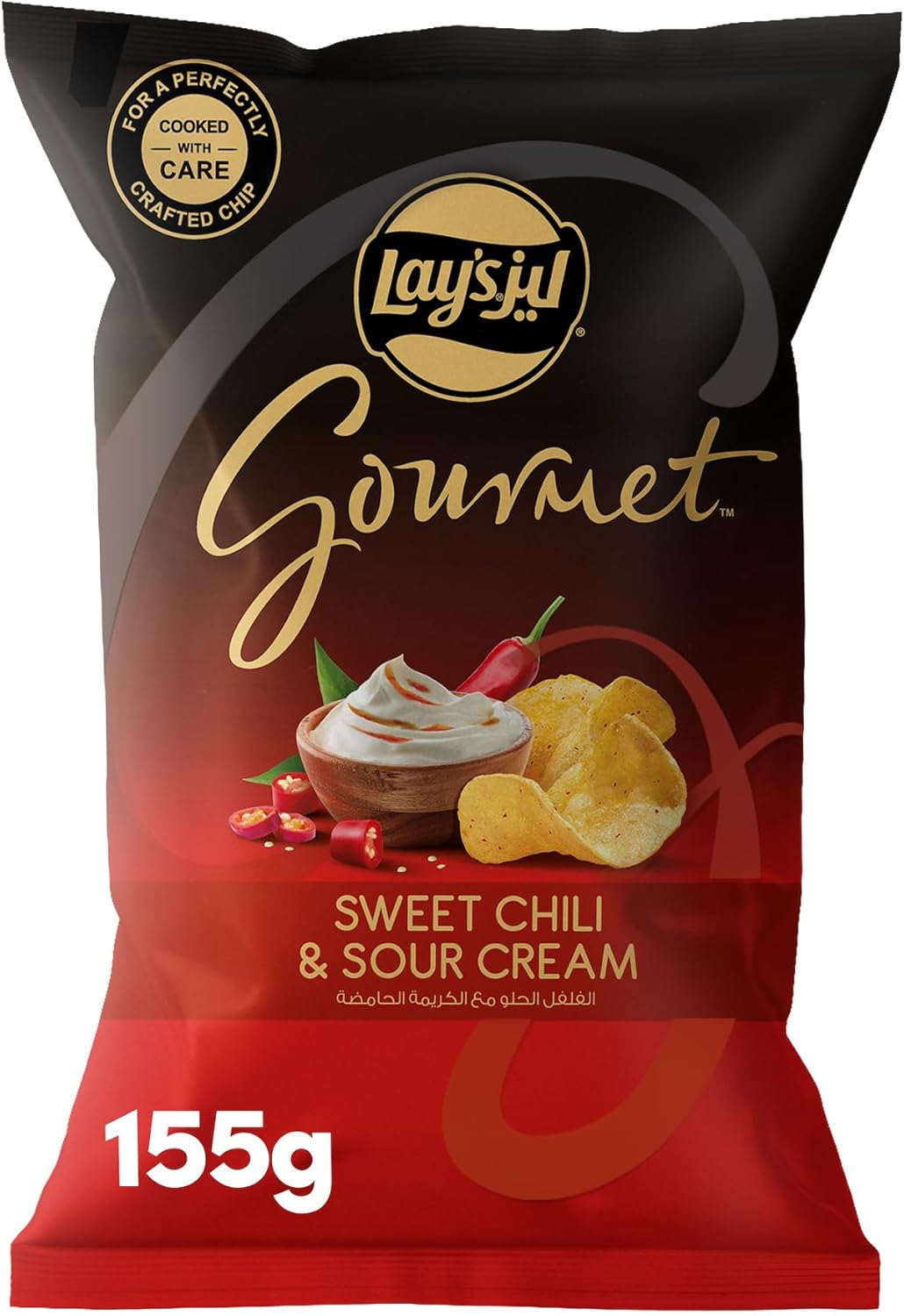 Lays Gourmet Sweet Chilli And Sour Cream Potato Chips 180 G : Buy ...