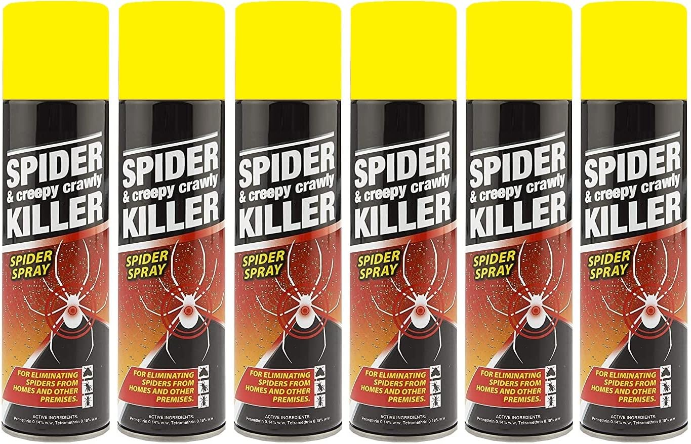 6x Spider & Creepy Crawly Insect Killer 200ml Spray No More Spiders ...