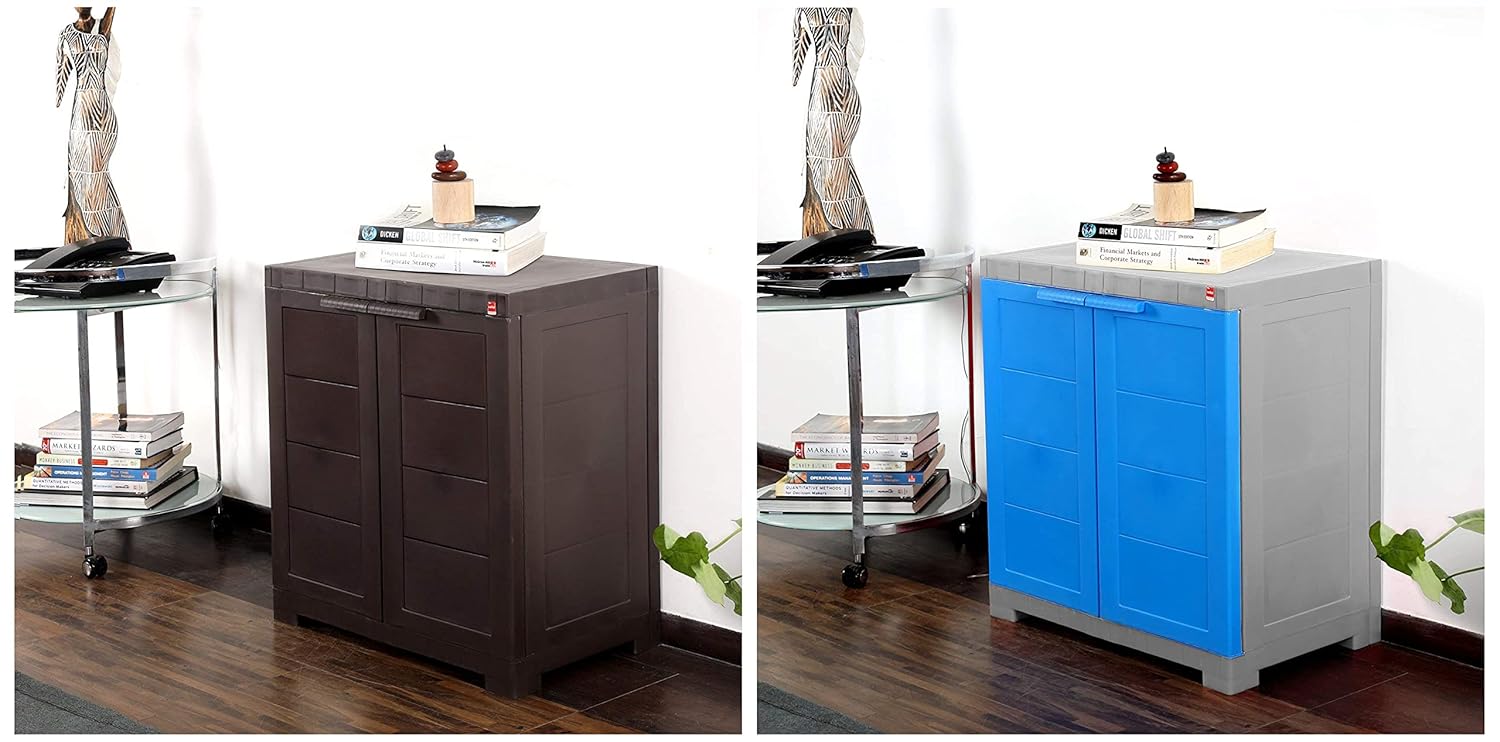 Cello Novelty Plastic Compact 2 Door Cupboard - Ice Brown Novelty ...