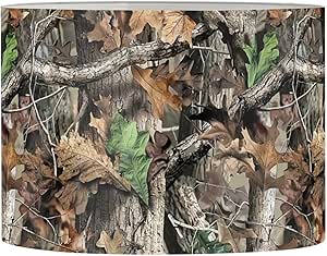 Yzaoxia Brown Camouflag Lampshade Jungle Hunter Hunting Camo Lamp Shade ...