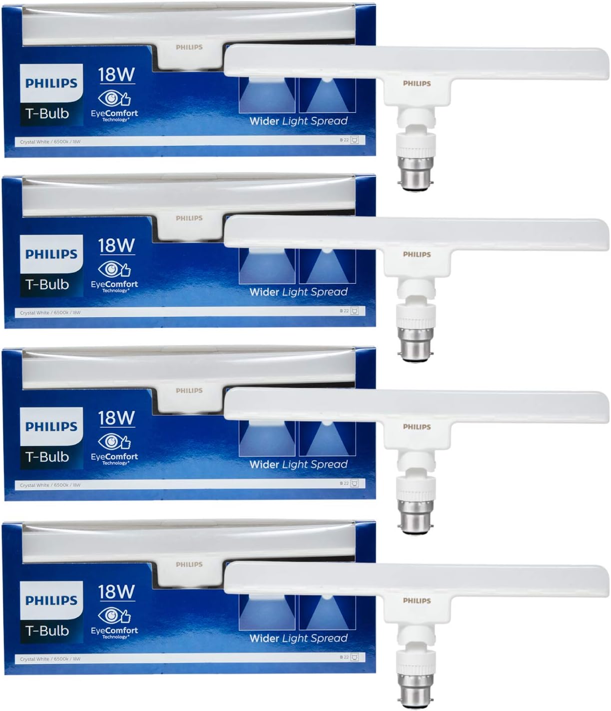 Buy PHILIPS 18W B22 LED Cool White Tubelight, Pack of 4 Online at Low ...