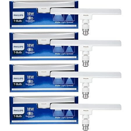 Buy Philips T-bulb Base B22 10-Watt LED Lamp (Pack of 4, Cool Day Light ...