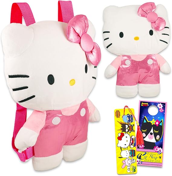 Amazon.com: Hello Kitty Plush Backpack Set - Bundle of Hello Kitty ...