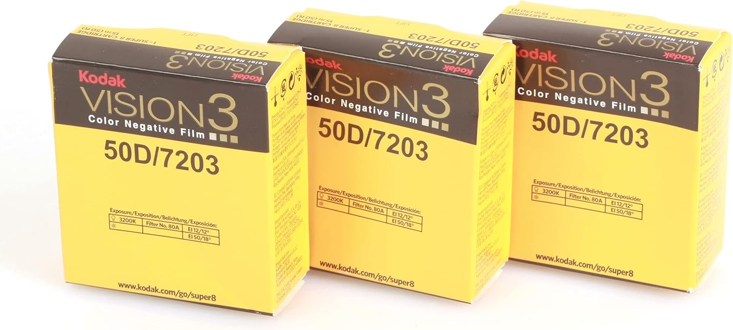 Amazon.com: VISION3 50D Super 8MM Color Negative Film - Set of 3 ...