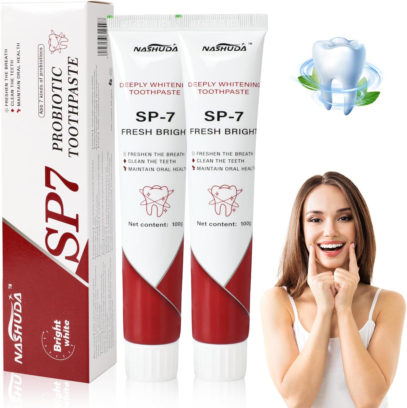Amazon.com: Sp-8 Probiotic Toothpaste, Sp8 Ultra Whitening Toothpaste ...
