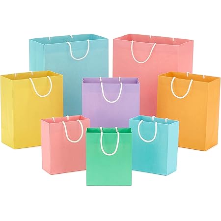 Amazon.com: Hallmark Spring Gift Bags in Assorted Sizes (8 Bags: 4 ...