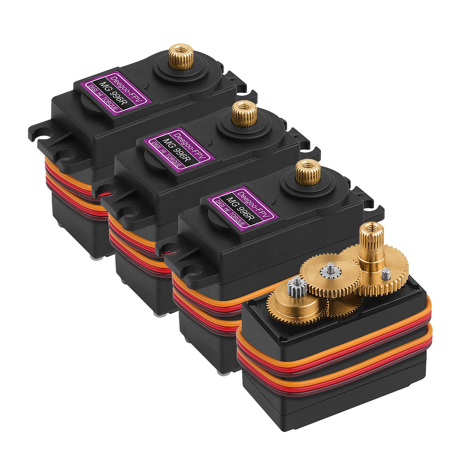 Amazon.com: 4 Pack MG996R Servo Motor, 55g Fully Copper Gear High ...
