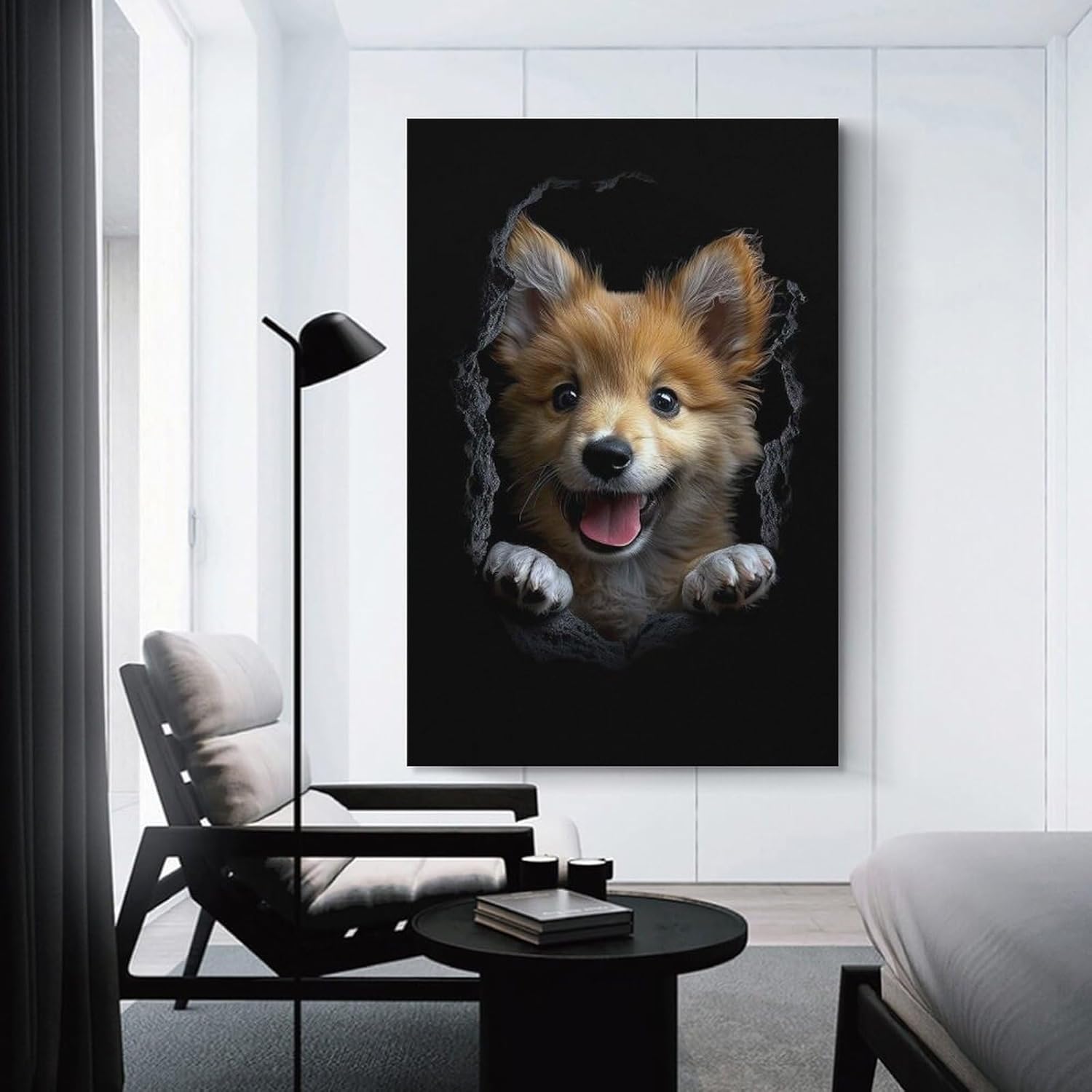 Amazon.de: sinyumoney Icelandic Sheepdog Leinwand-Ölgemälde-Poster ...