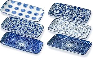 Amazon.com: Gibsimi Rectangle Serving Plates Set - 8.3 Inch Rectangular ...
