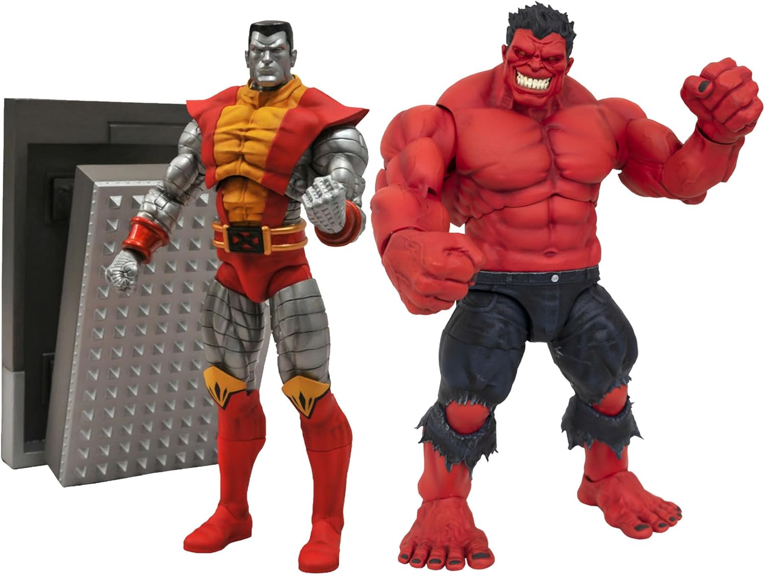 Amazon.com: Diamond Select Toys Marvel Select: Red Hulk vs. Colossus ...