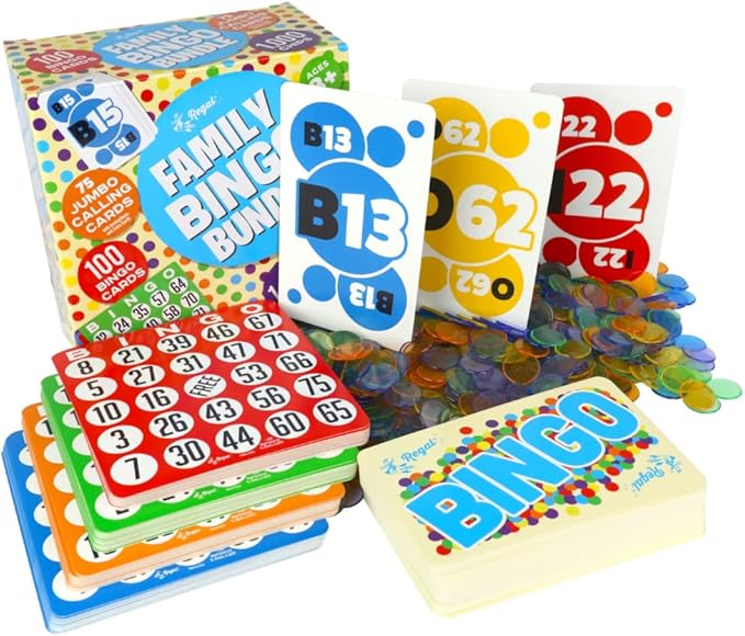 Amazon.com: Regal Bingo Family Bingo Bundle Set with 100 Classic Bingo ...