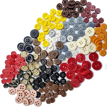 Aakriti Buttons Mixed Color Assorted Sizes (16 Line to 32 Line) for ...
