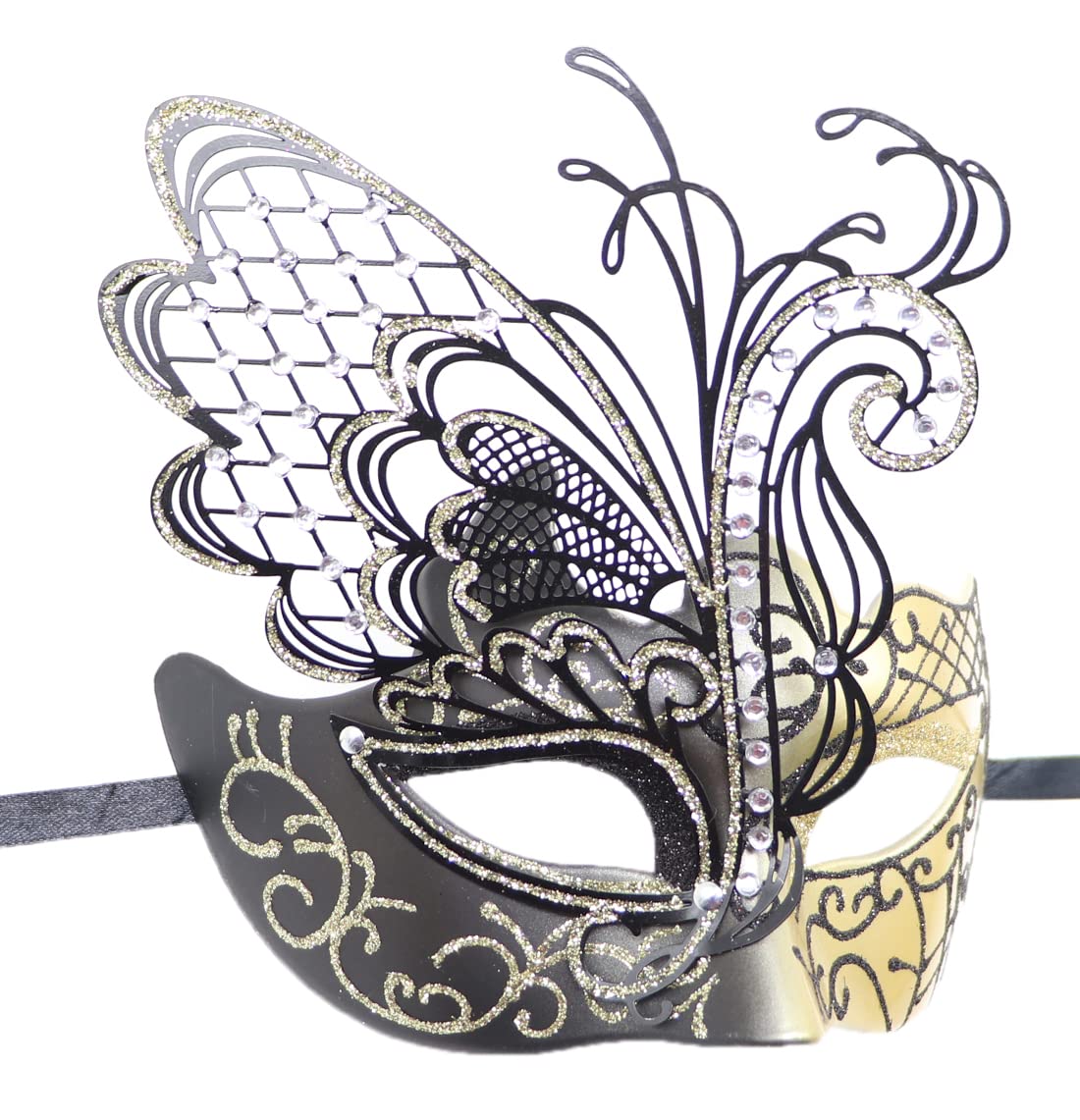 Awlsyj Couples Masquerade Mask Metal Roman Venetian Halloween Mardi ...