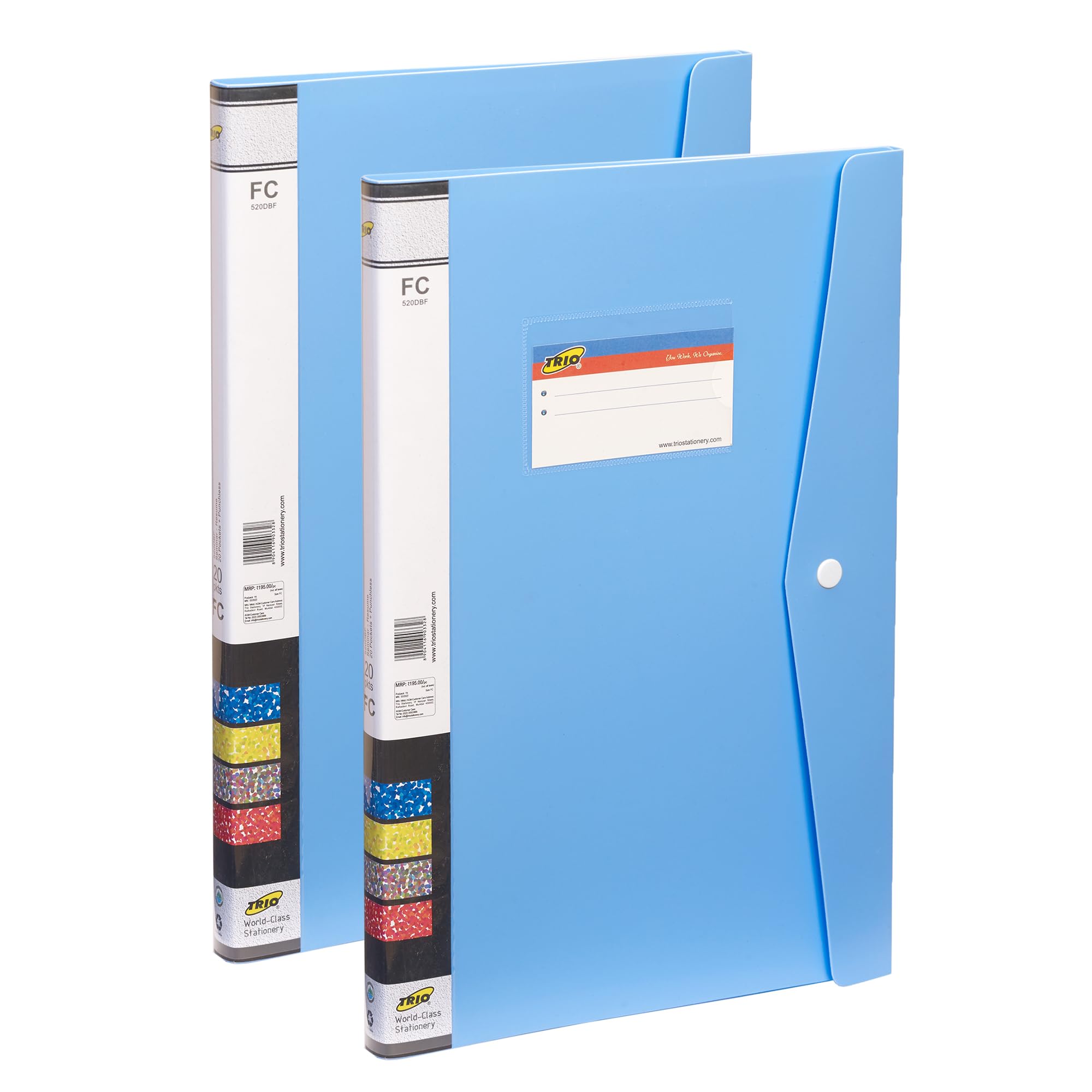 Trio File Folders for Documents Organizer Holder with Punchless Lever ...