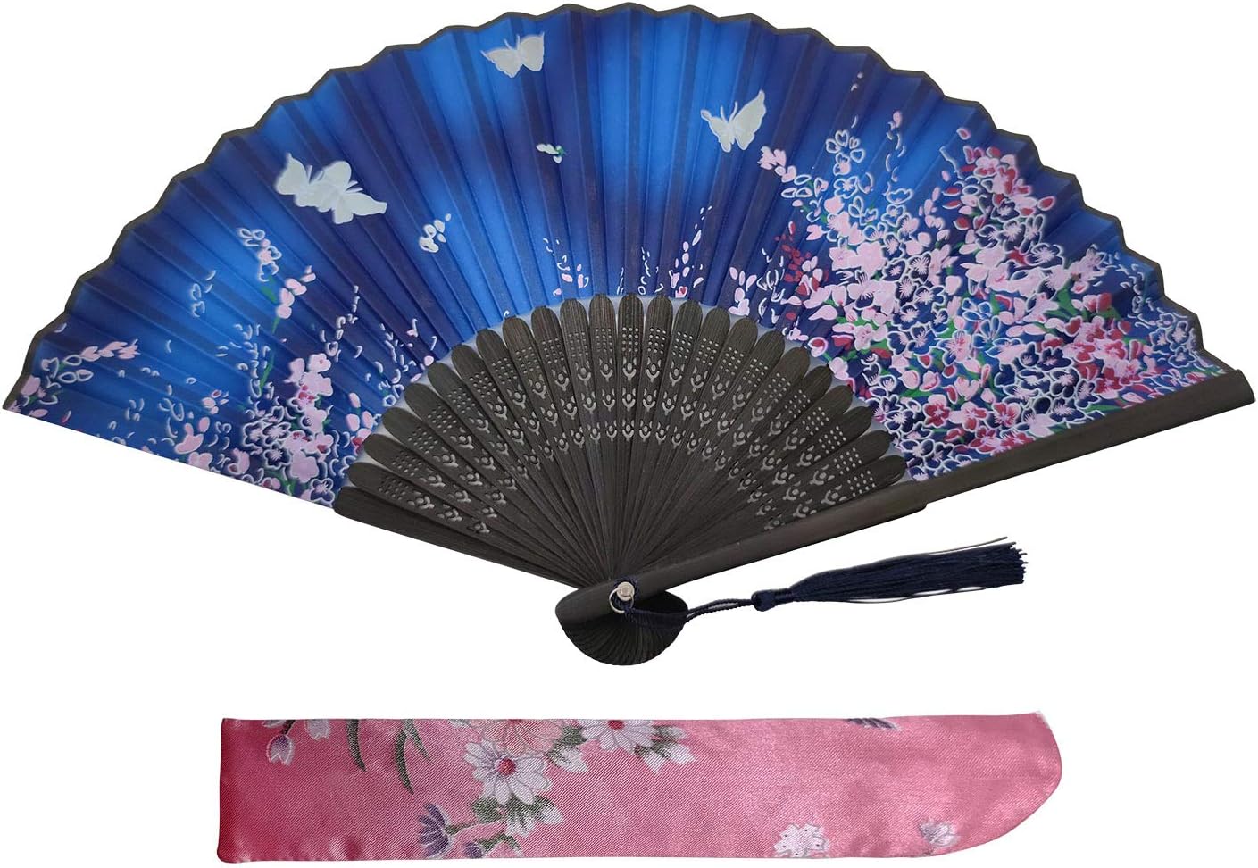 OMyTea Folding Hand Fan for Women - Foldable Chinese Japanese Vintage ...