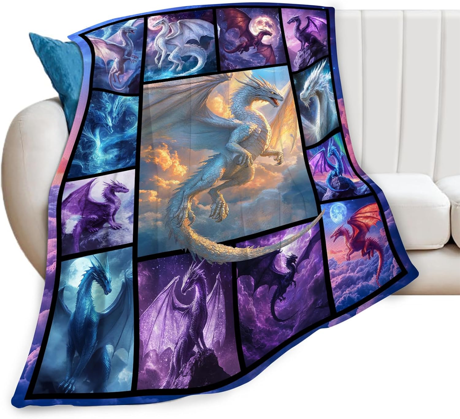 Amazon.com: Dragon Blanket Dragons Lover Throw Blankets Gifts for Girls ...